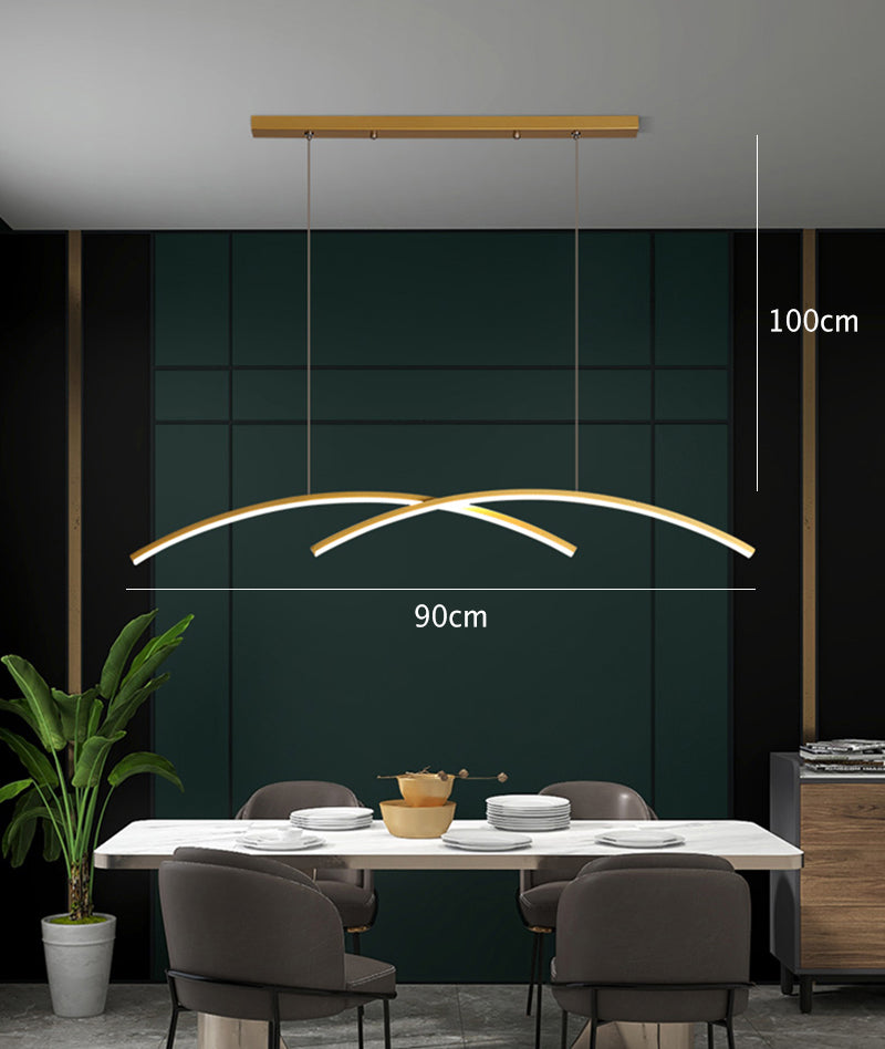 Arch Chandelier with Aluminum LED Lines in Scandinavian Style – Weavers ...