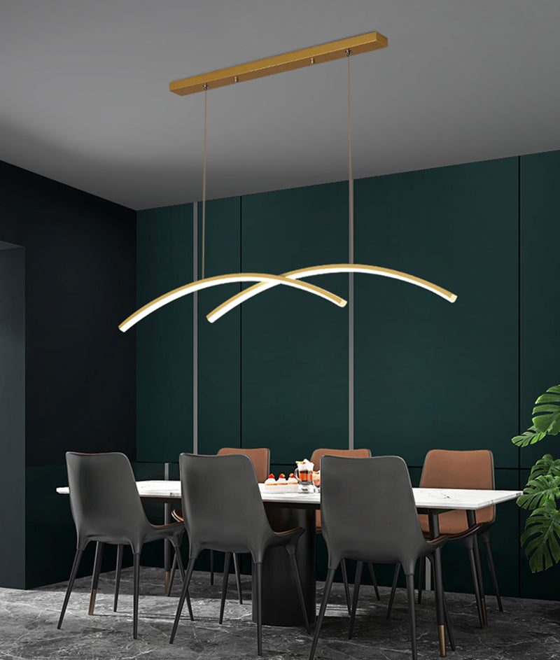 Arch Chandelier with Aluminum LED Lines in Scandinavian Style – Weavers ...